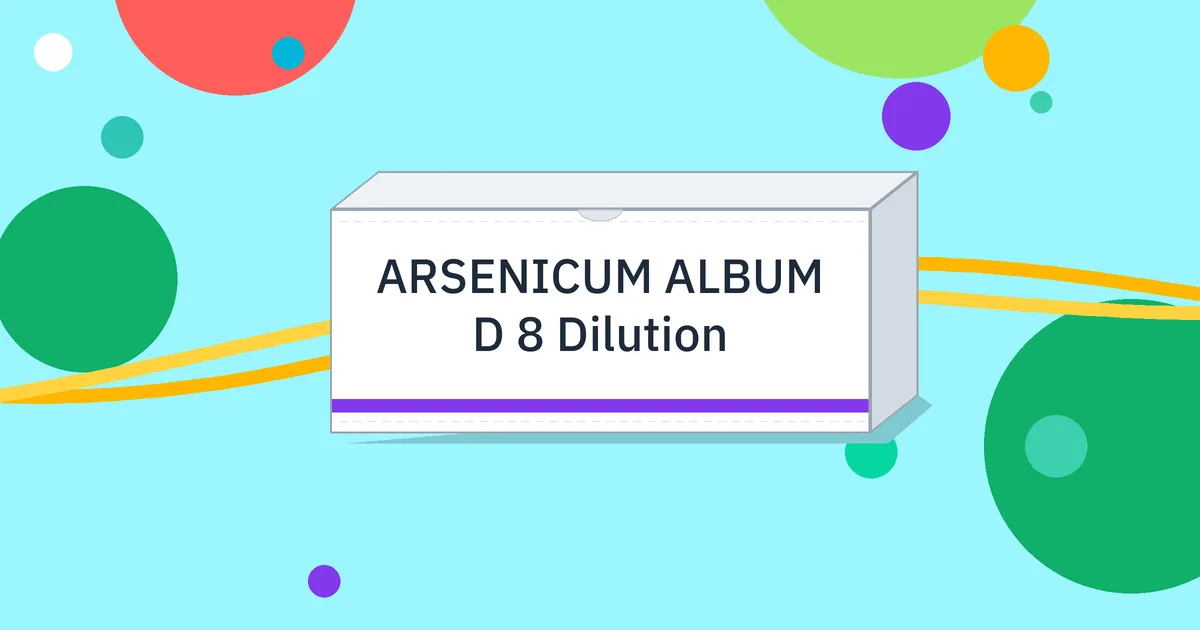 Symbolbild: Packung mit der Aufschrift ARSENICUM ALBUM D 8 Dilution (PZN 02401022) – Verfügbarkeit und Bezug in Apotheken in Frankfurt am Main