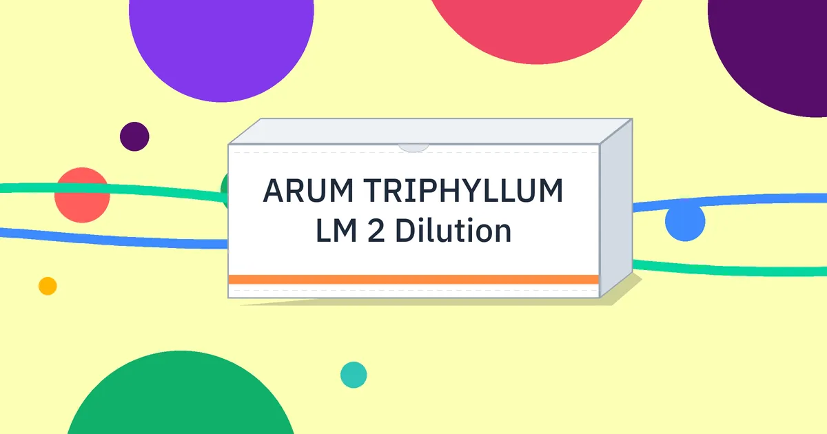 Symbolbild: Packung mit der Aufschrift ARUM TRIPHYLLUM LM 2 Dilution (PZN 12780581) – Verfügbarkeit und Bezug in Apotheken in Frankfurt am Main
