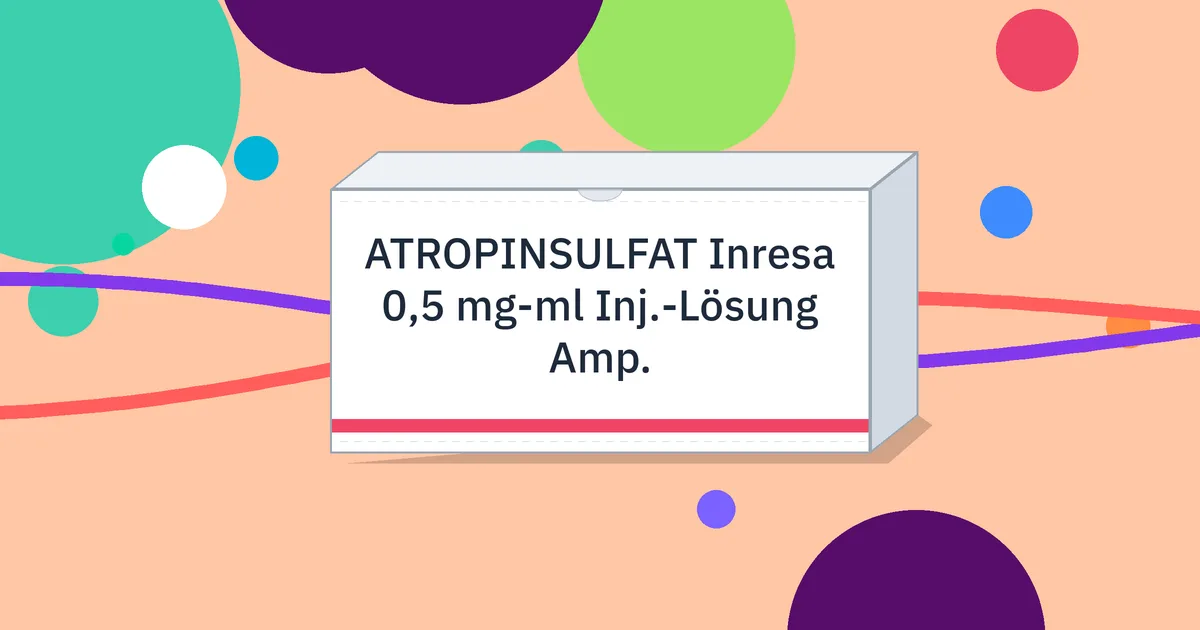 Symbolbild: Packung mit der Aufschrift ATROPINSULFAT Inresa 0,5 mg-ml Inj.-Lösung Amp. (PZN 20171270) – Verfügbarkeit und Bezug in Apotheken in Frankfurt am Main