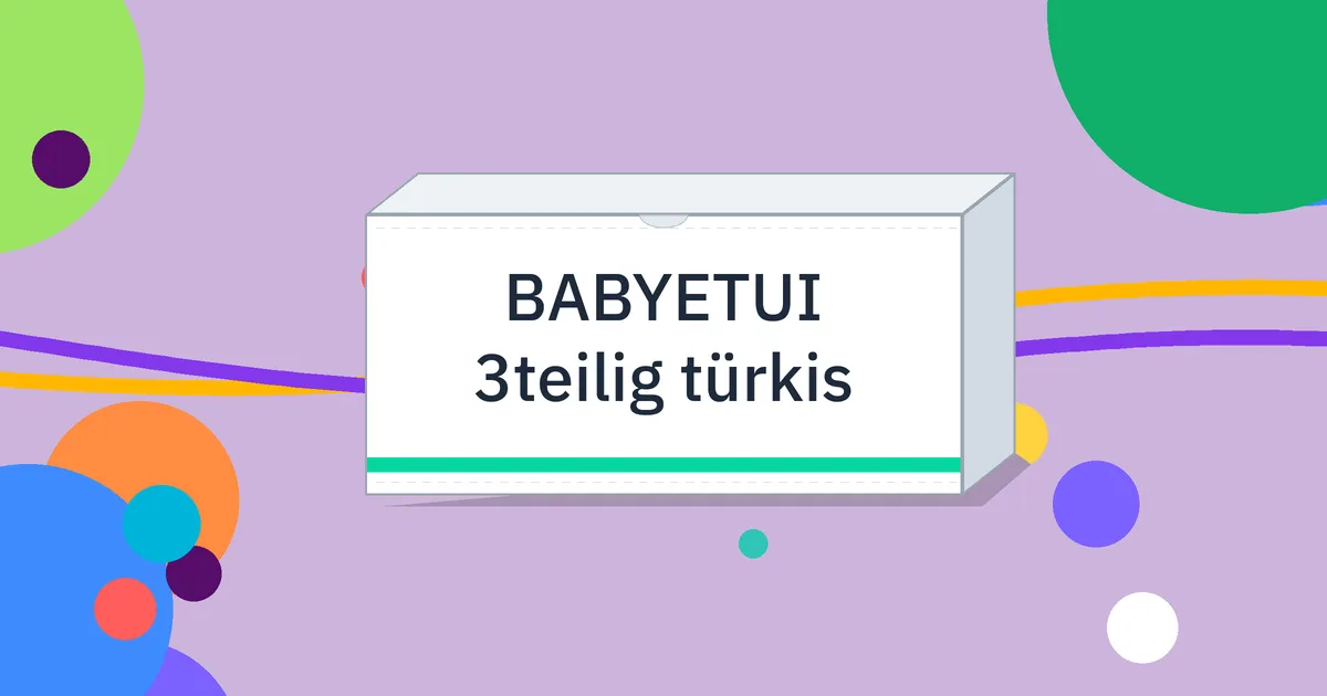 Symbolbild: Packung mit der Aufschrift BABYETUI 3teilig türkis (PZN 18107017) – Verfügbarkeit und Bezug in Apotheken in Frankfurt am Main