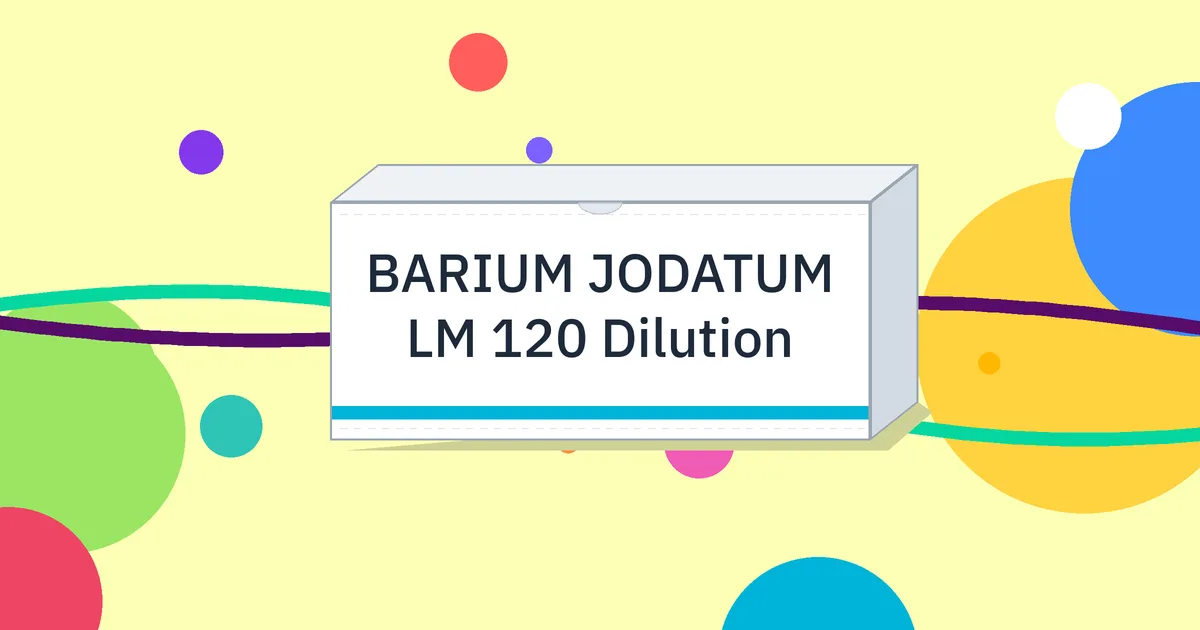 Symbolbild: Packung mit der Aufschrift BARIUM JODATUM LM 120 Dilution (PZN 12790154) – Verfügbarkeit und Bezug in Apotheken in Frankfurt am Main