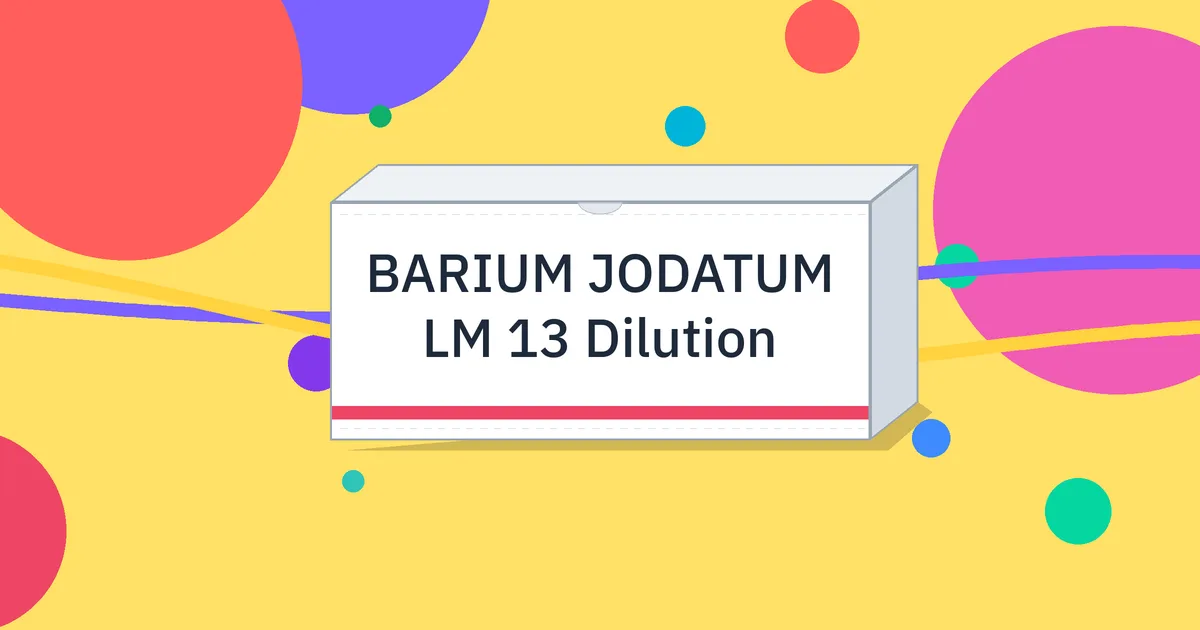 Symbolbild: Packung mit der Aufschrift BARIUM JODATUM LM 13 Dilution (PZN 12789866) – Verfügbarkeit und Bezug in Apotheken in Frankfurt am Main