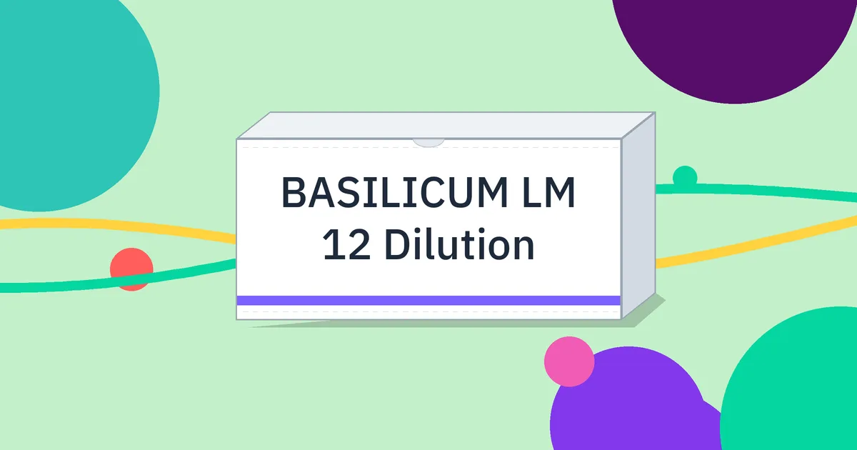 Symbolbild: Packung mit der Aufschrift BASILICUM LM 12 Dilution (PZN 12790728) – Verfügbarkeit und Bezug in Apotheken in Frankfurt am Main