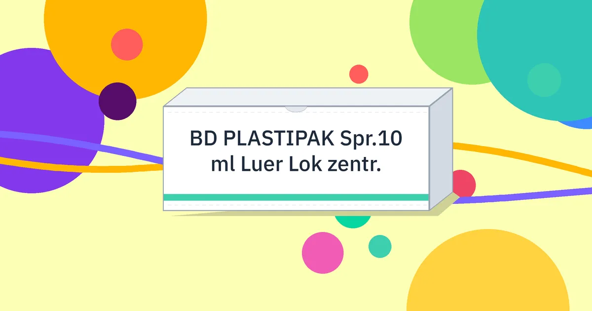 Symbolbild: Packung mit der Aufschrift BD PLASTIPAK Spr.10 ml Luer Lok zentr. (PZN 03086841) – Verfügbarkeit und Bezug in Apotheken in Frankfurt am Main
