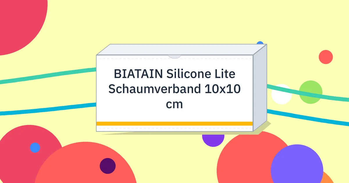 Symbolbild: Packung mit der Aufschrift BIATAIN Silicone Lite Schaumverband 10x10 cm (PZN 10306800) – Verfügbarkeit und Bezug in Apotheken in Frankfurt am Main
