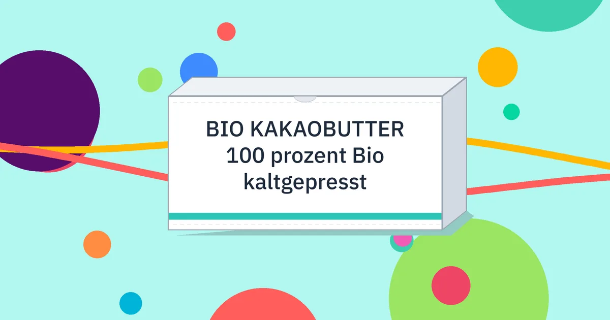 Symbolbild: Packung mit der Aufschrift BIO KAKAOBUTTER 100 prozent Bio kaltgepresst (PZN 17189295) – Verfügbarkeit und Bezug in Apotheken in Frankfurt am Main