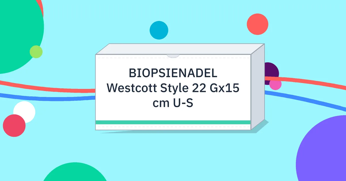 Symbolbild: Packung mit der Aufschrift BIOPSIENADEL Westcott Style 22 Gx15 cm U-S (PZN 06771589) – Verfügbarkeit und Bezug in Apotheken in Frankfurt am Main