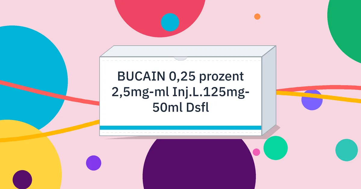 Symbolbild: Packung mit der Aufschrift BUCAIN 0,25 prozent 2,5mg-ml Inj.L.125mg-50ml Dsfl (PZN 11353581) – Verfügbarkeit und Bezug in Apotheken in Frankfurt am Main