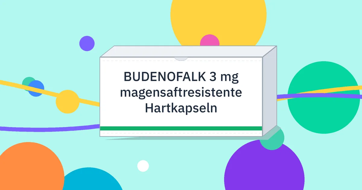 Symbolbild: Packung mit der Aufschrift BUDENOFALK 3 mg magensaftresistente Hartkapseln (PZN 03809009) – Verfügbarkeit und Bezug in Apotheken in Frankfurt am Main