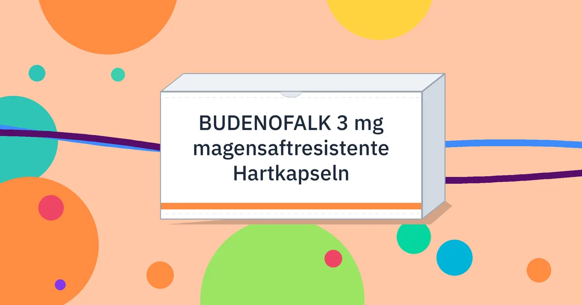 Symbolbild: Packung mit der Aufschrift BUDENOFALK 3 mg magensaftresistente Hartkapseln (PZN 04442031) – Verfügbarkeit und Bezug in Apotheken in Frankfurt am Main