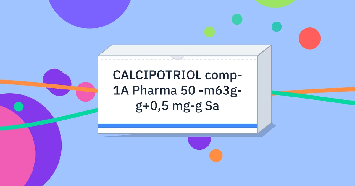 Symbolbild: Packung mit der Aufschrift CALCIPOTRIOL comp-1A Pharma 50 -m63g-g+0,5 mg-g Sa (PZN 14016430) – Verfügbarkeit und Bezug in Apotheken in Frankfurt am Main