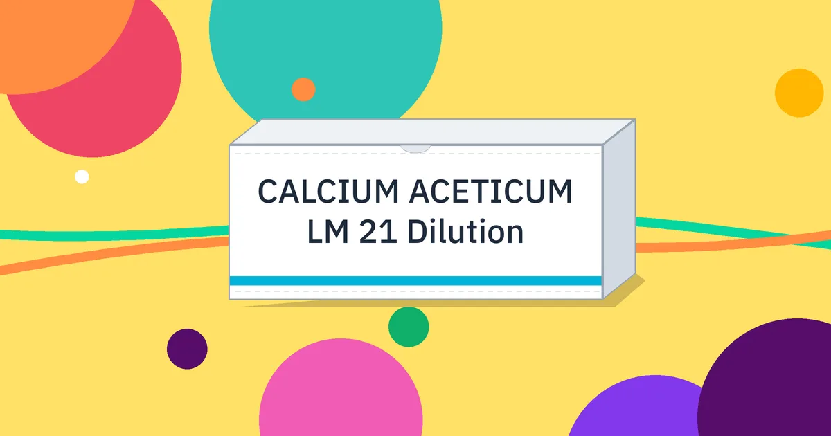 Symbolbild: Packung mit der Aufschrift CALCIUM ACETICUM LM 21 Dilution (PZN 13405773) – Verfügbarkeit und Bezug in Apotheken in Frankfurt am Main
