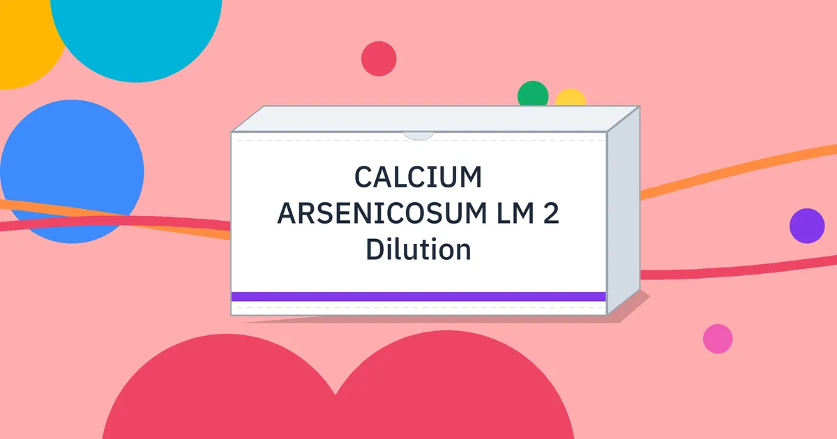 Symbolbild: Packung mit der Aufschrift CALCIUM ARSENICOSUM LM 2 Dilution (PZN 12799907) – Verfügbarkeit und Bezug in Apotheken in Frankfurt am Main