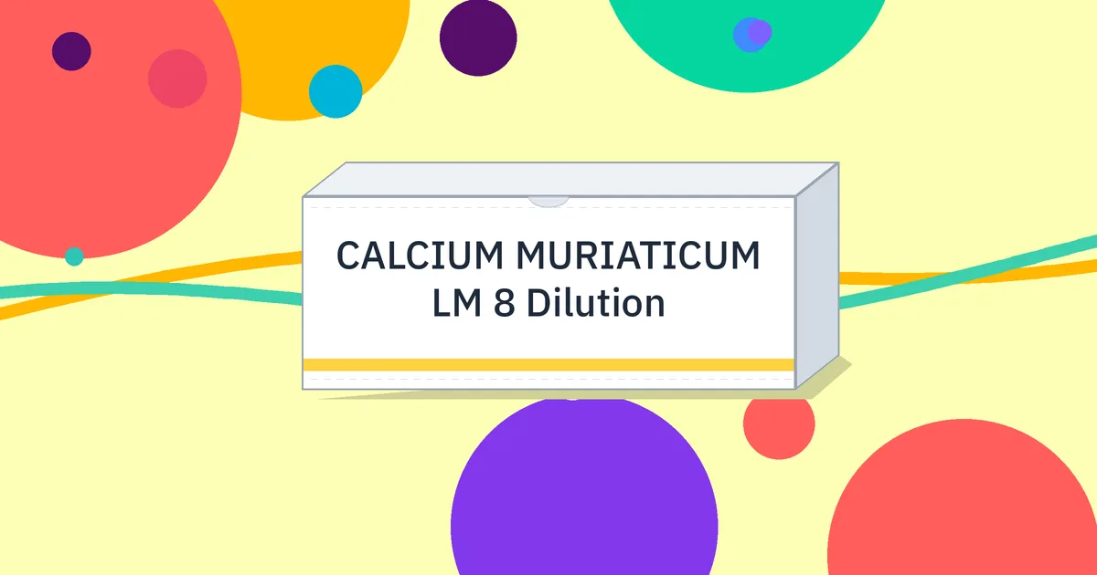 Symbolbild: Packung mit der Aufschrift CALCIUM MURIATICUM LM 8 Dilution (PZN 13409239) – Verfügbarkeit und Bezug in Apotheken in Frankfurt am Main