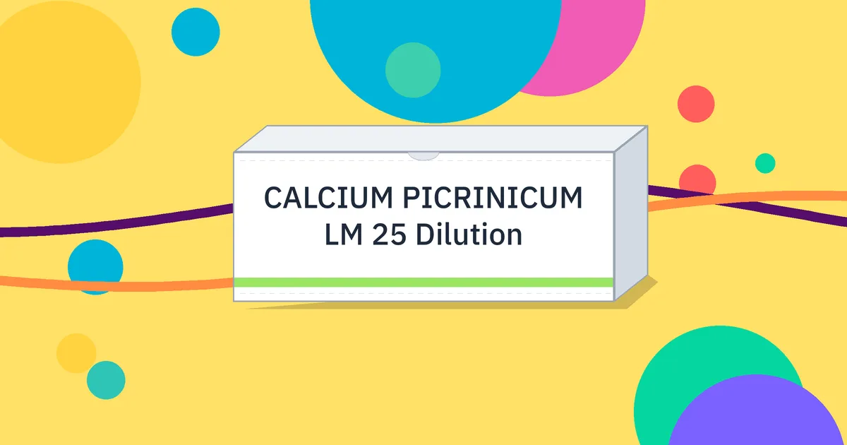 Symbolbild: Packung mit der Aufschrift CALCIUM PICRINICUM LM 25 Dilution (PZN 13410857) – Verfügbarkeit und Bezug in Apotheken in Frankfurt am Main
