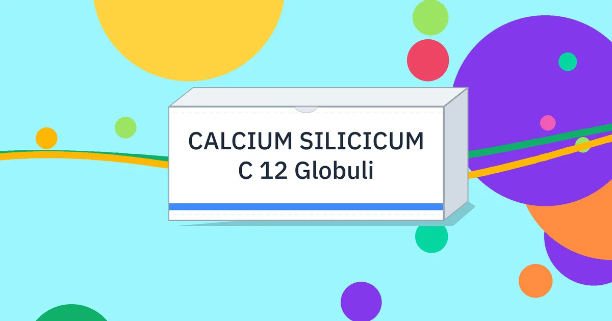Symbolbild: Packung mit der Aufschrift CALCIUM SILICICUM C 12 Globuli (PZN 16689759) – Verfügbarkeit und Bezug in Apotheken in Frankfurt am Main