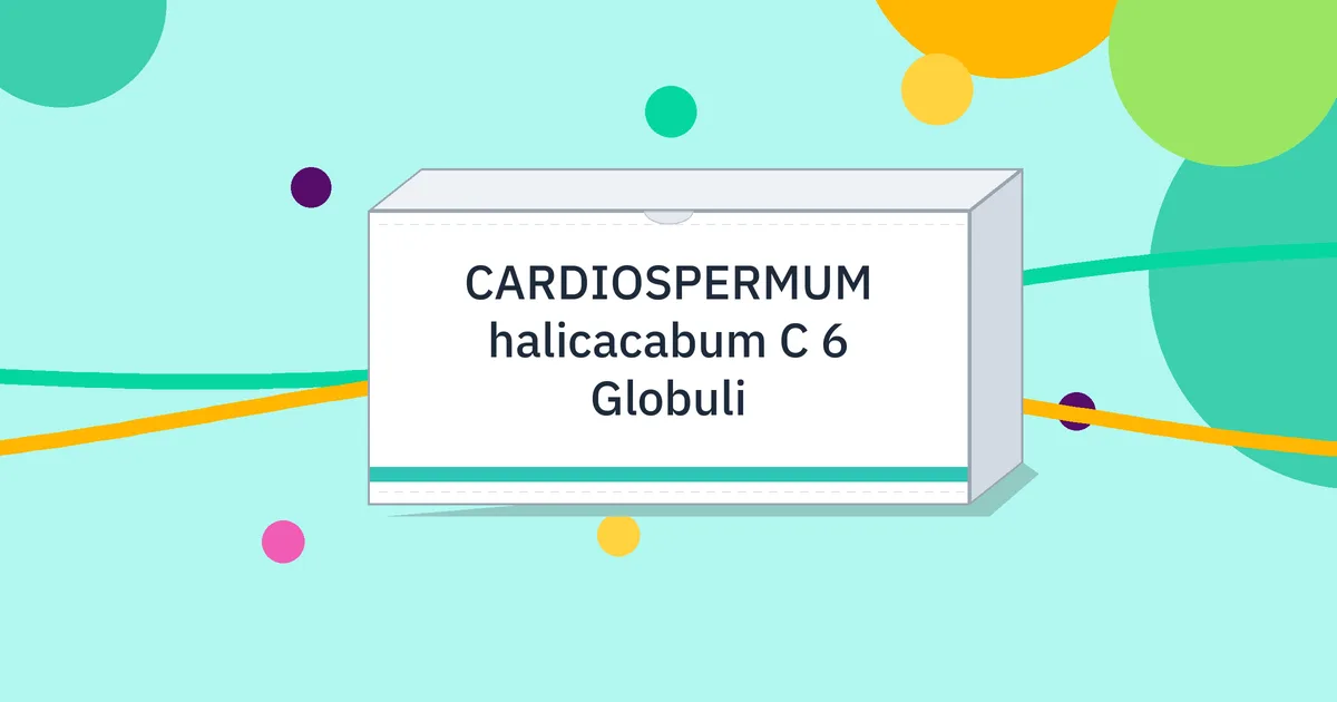 Symbolbild: Packung mit der Aufschrift CARDIOSPERMUM halicacabum C 6 Globuli (PZN 19685242) – Verfügbarkeit und Bezug in Apotheken in Frankfurt am Main