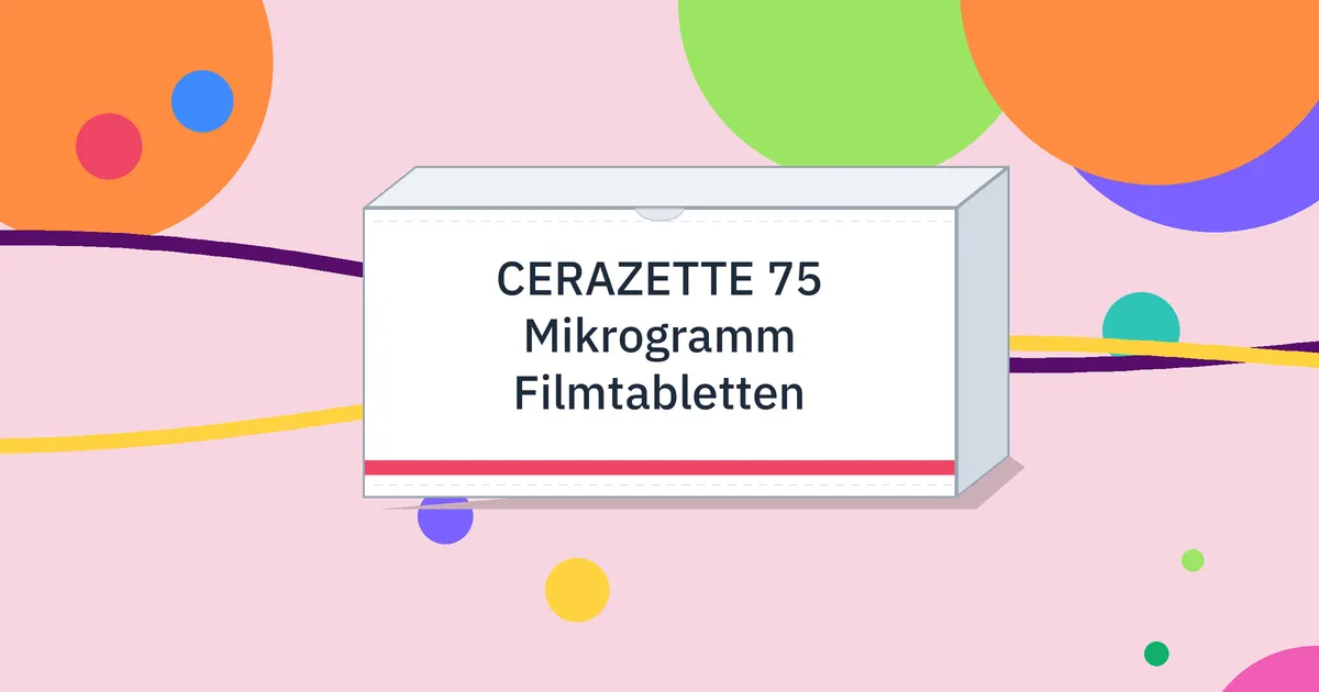 Symbolbild: Packung mit der Aufschrift CERAZETTE 75 Mikrogramm Filmtabletten (PZN 04216872) – Verfügbarkeit und Bezug in Apotheken in Frankfurt am Main