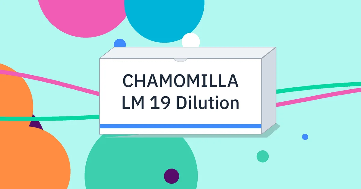 Symbolbild: Packung mit der Aufschrift CHAMOMILLA LM 19 Dilution (PZN 12812588) – Verfügbarkeit und Bezug in Apotheken in Frankfurt am Main