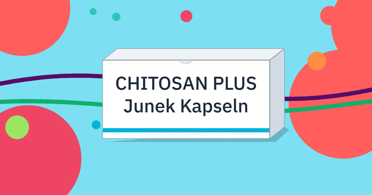 Symbolbild: Packung mit der Aufschrift CHITOSAN PLUS Junek Kapseln (PZN 00131558) – Verfügbarkeit und Bezug in Apotheken in Frankfurt am Main