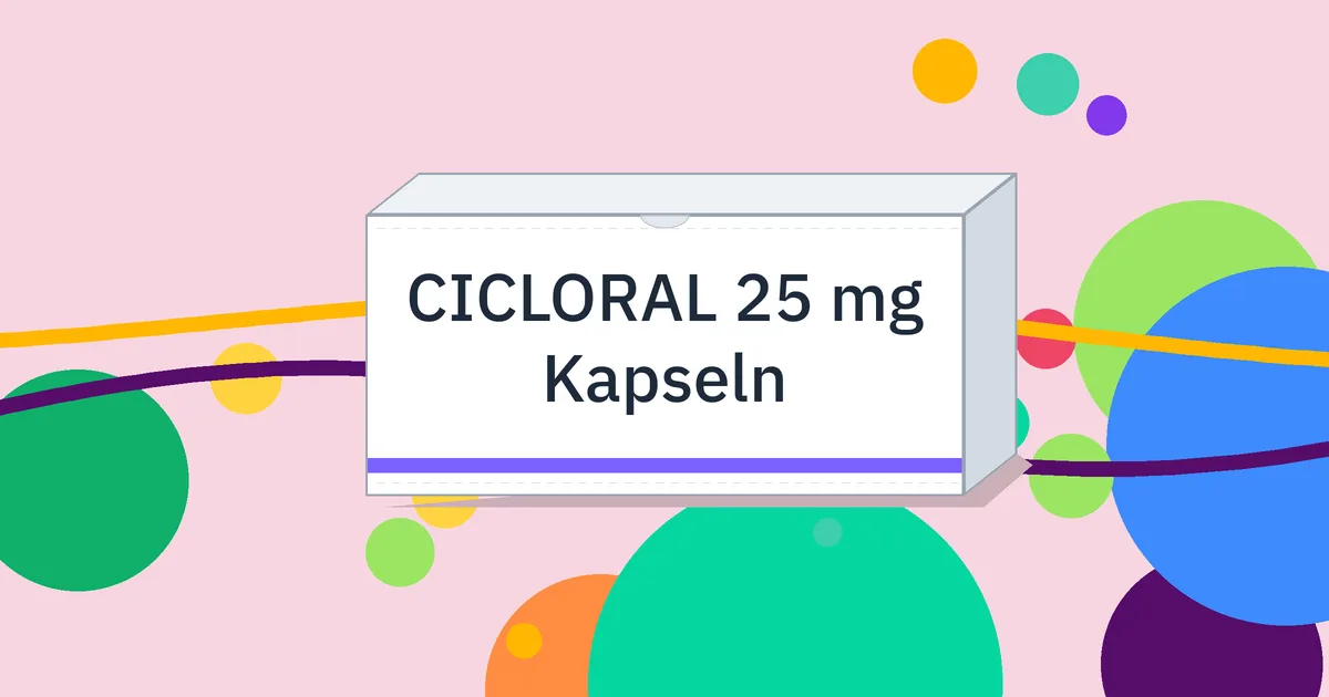 Symbolbild: Packung mit der Aufschrift CICLORAL 25 mg Kapseln (PZN 00550640) – Verfügbarkeit und Bezug in Apotheken in Frankfurt am Main