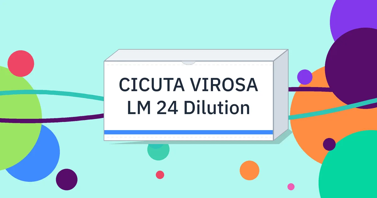 Symbolbild: Packung mit der Aufschrift CICUTA VIROSA LM 24 Dilution (PZN 12818817) – Verfügbarkeit und Bezug in Apotheken in Frankfurt am Main