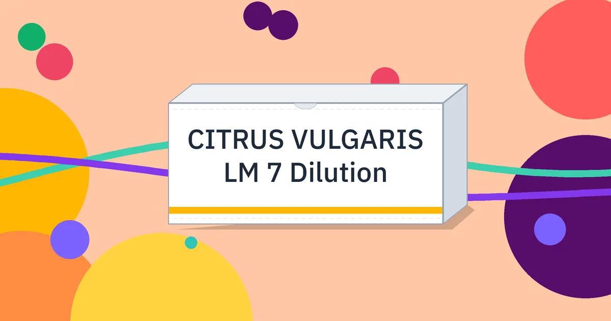Symbolbild: Packung mit der Aufschrift CITRUS VULGARIS LM 7 Dilution (PZN 12821707) – Verfügbarkeit und Bezug in Apotheken in Frankfurt am Main