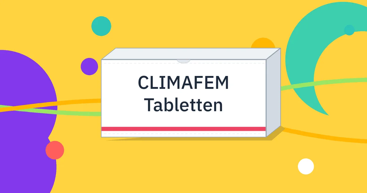 Symbolbild: Packung mit der Aufschrift CLIMAFEM Tabletten (PZN 03353070) – Verfügbarkeit und Bezug in Apotheken in Frankfurt am Main