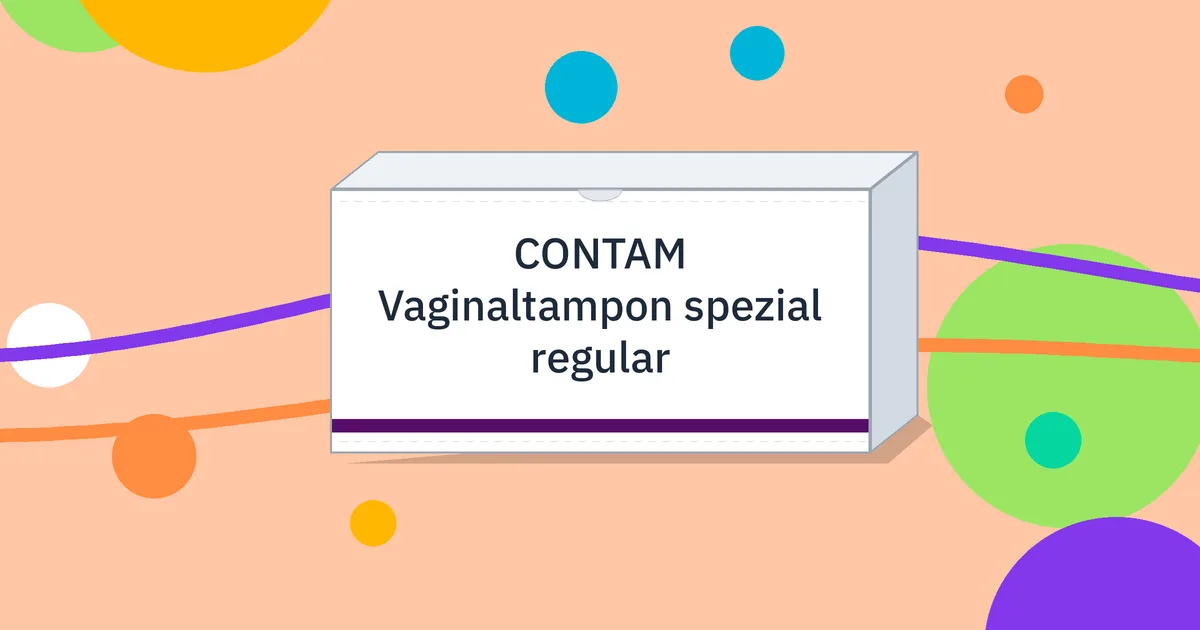 Symbolbild: Packung mit der Aufschrift CONTAM Vaginaltampon spezial regular (PZN 02450569) – Verfügbarkeit und Bezug in Apotheken in Frankfurt am Main