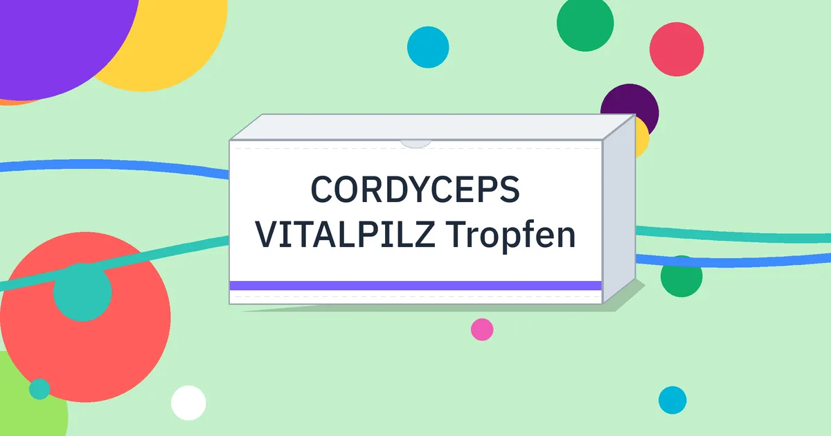Symbolbild: Packung mit der Aufschrift CORDYCEPS VITALPILZ Tropfen (PZN 12900306) – Verfügbarkeit und Bezug in Apotheken in Frankfurt am Main