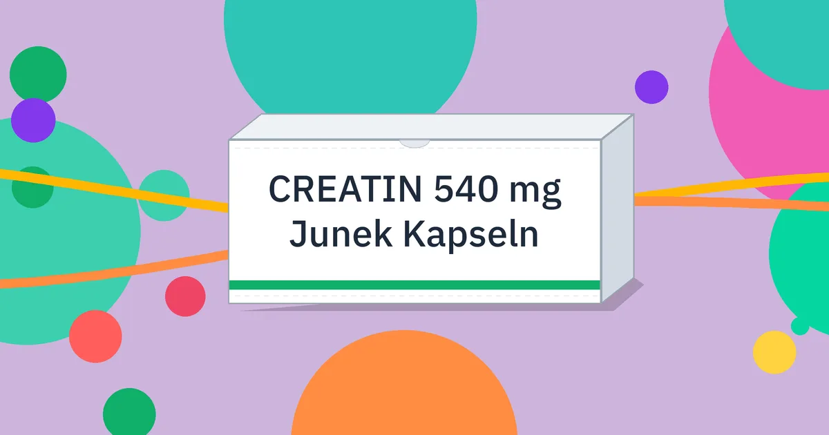 Symbolbild: Packung mit der Aufschrift CREATIN 540 mg Junek Kapseln (PZN 09324891) – Verfügbarkeit und Bezug in Apotheken in Frankfurt am Main