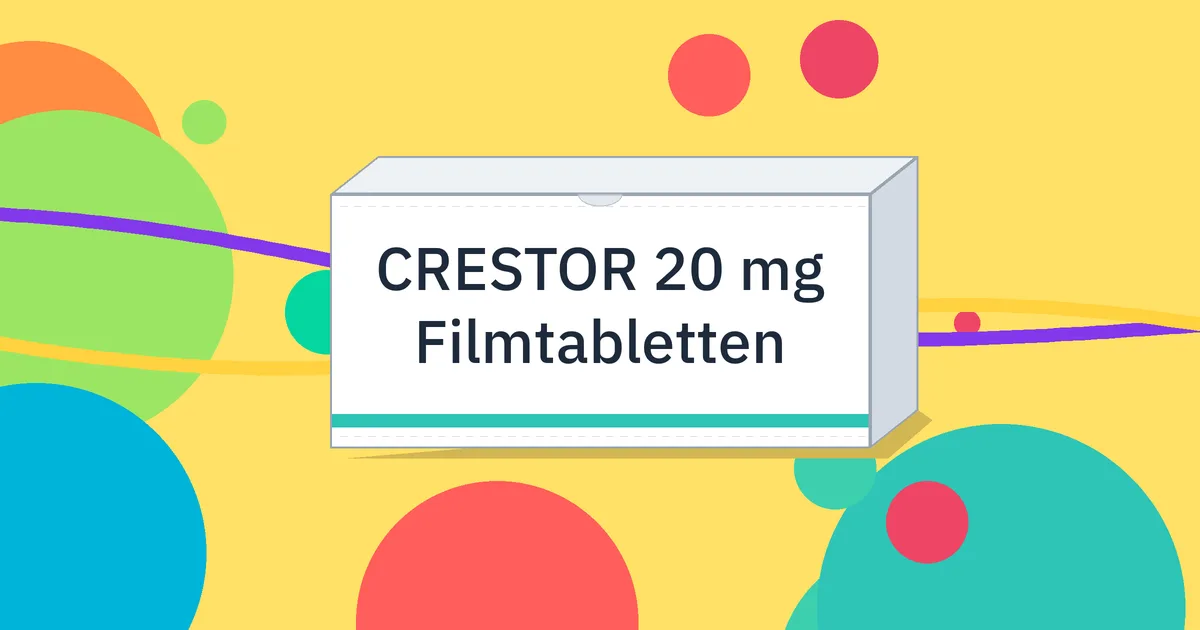 Symbolbild: Packung mit der Aufschrift CRESTOR 20 mg Filmtabletten (PZN 16085174) – Verfügbarkeit und Bezug in Apotheken in Frankfurt am Main