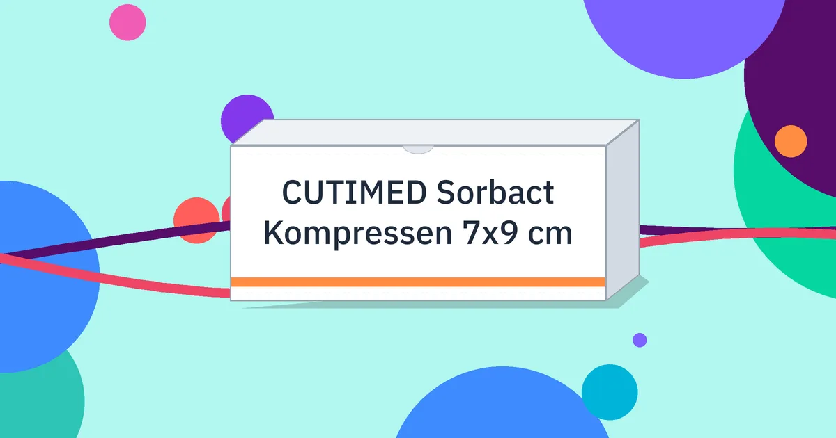 Symbolbild: Packung mit der Aufschrift CUTIMED Sorbact Kompressen 7x9 cm (PZN 16152539) – Verfügbarkeit und Bezug in Apotheken in Frankfurt am Main