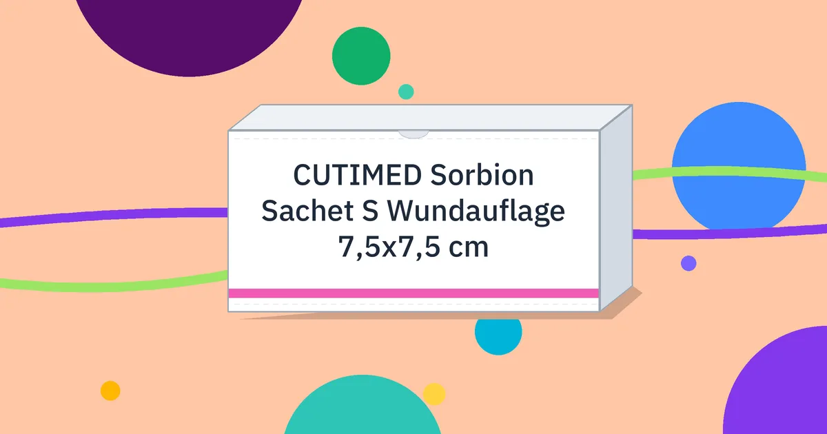Symbolbild: Packung mit der Aufschrift CUTIMED Sorbion Sachet S Wundauflage 7,5x7,5 cm (PZN 11361327) – Verfügbarkeit und Bezug in Apotheken in Frankfurt am Main