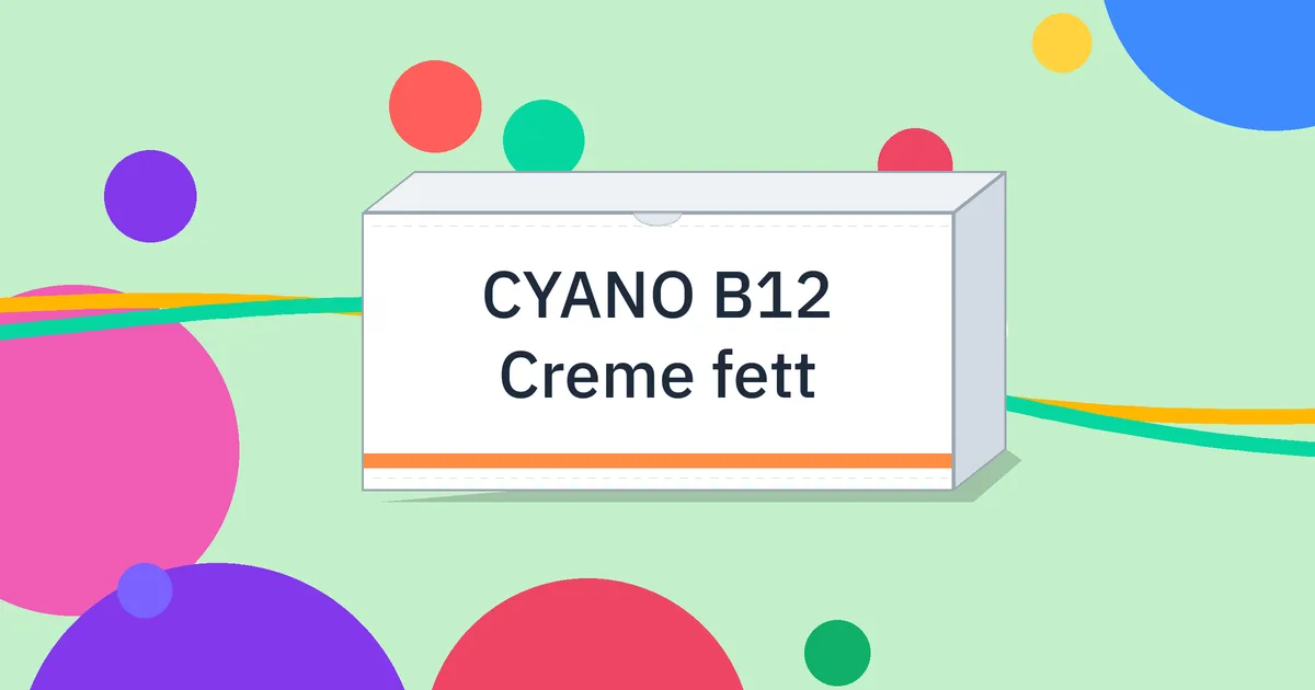 Symbolbild: Packung mit der Aufschrift CYANO B12 Creme fett (PZN 08921308) – Verfügbarkeit und Bezug in Apotheken in Frankfurt am Main