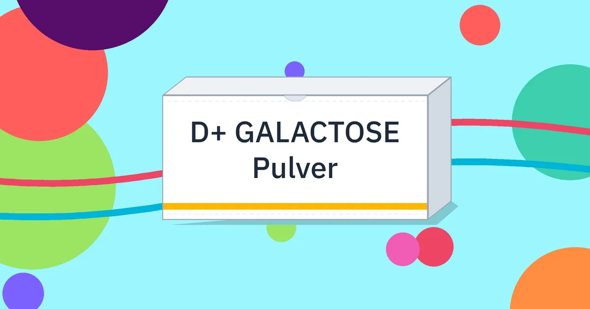 Symbolbild: Packung mit der Aufschrift D+ GALACTOSE Pulver (PZN 07518154) – Verfügbarkeit und Bezug in Apotheken in Frankfurt am Main