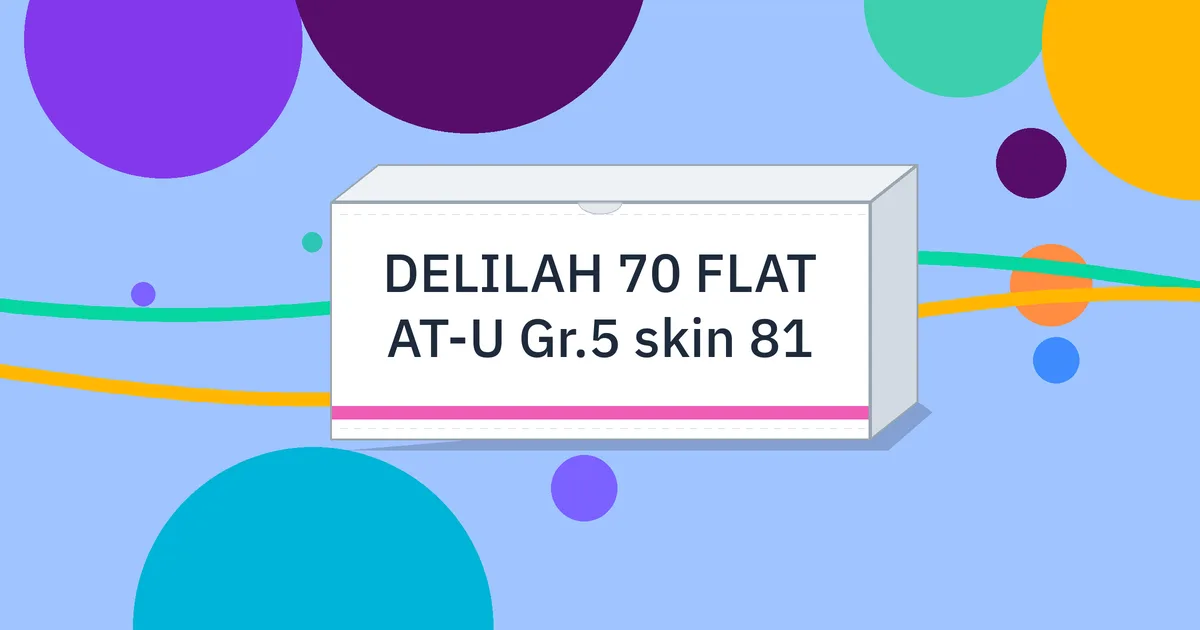 Symbolbild: Packung mit der Aufschrift DELILAH 70 FLAT AT-U Gr.5 skin 81 (PZN 13849145) – Verfügbarkeit und Bezug in Apotheken in Frankfurt am Main