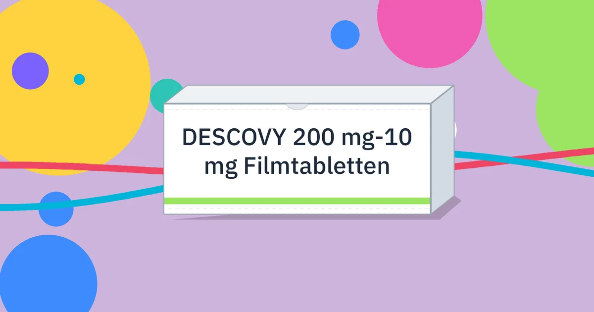 Symbolbild: Packung mit der Aufschrift DESCOVY 200 mg-10 mg Filmtabletten (PZN 16504062) – Verfügbarkeit und Bezug in Apotheken in Frankfurt am Main