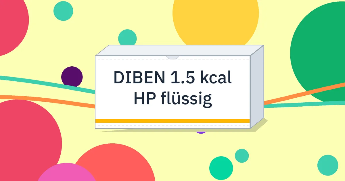 Symbolbild: Packung mit der Aufschrift DIBEN 1.5 kcal HP flüssig (PZN 10532028) – Verfügbarkeit und Bezug in Apotheken in Frankfurt am Main