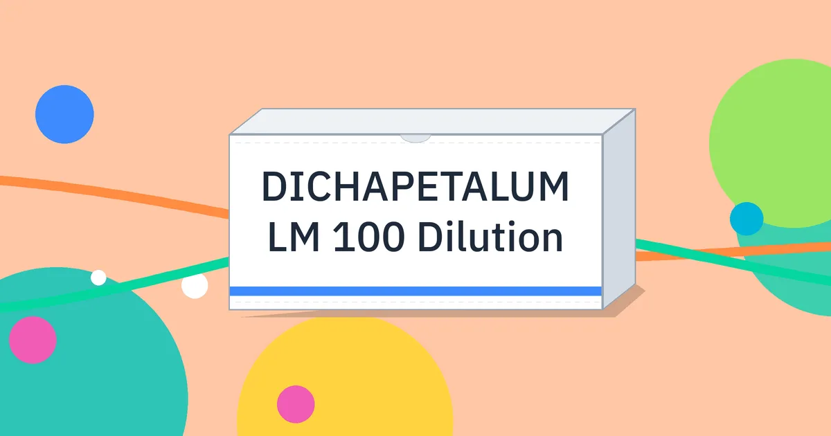 Symbolbild: Packung mit der Aufschrift DICHAPETALUM LM 100 Dilution (PZN 13464511) – Verfügbarkeit und Bezug in Apotheken in Frankfurt am Main