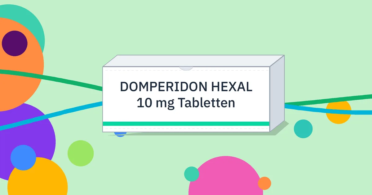 Symbolbild: Packung mit der Aufschrift DOMPERIDON HEXAL 10 mg Tabletten (PZN 02462093) – Verfügbarkeit und Bezug in Apotheken in Frankfurt am Main