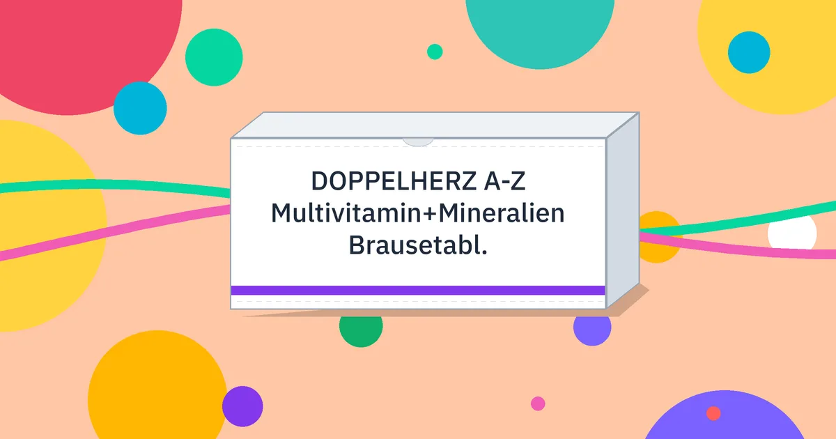 Symbolbild: Packung mit der Aufschrift DOPPELHERZ A-Z Multivitamin+Mineralien Brausetabl. (PZN 06411218) – Verfügbarkeit und Bezug in Apotheken in Frankfurt am Main