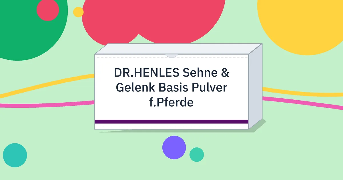 Symbolbild: Packung mit der Aufschrift DR.HENLES Sehne & Gelenk Basis Pulver f.Pferde (PZN 16038329) – Verfügbarkeit und Bezug in Apotheken in Frankfurt am Main