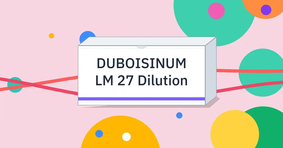 Symbolbild: Packung mit der Aufschrift DUBOISINUM LM 27 Dilution (PZN 13467656) – Verfügbarkeit und Bezug in Apotheken in Frankfurt am Main