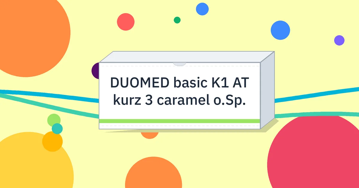 Symbolbild: Packung mit der Aufschrift DUOMED basic K1 AT kurz 3 caramel o.Sp. (PZN 20902851) – Verfügbarkeit und Bezug in Apotheken in Frankfurt am Main