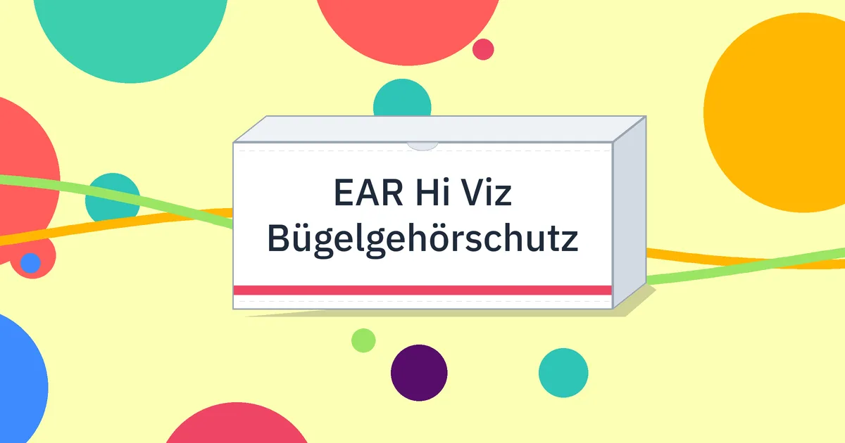 Symbolbild: Packung mit der Aufschrift EAR Hi Viz Bügelgehörschutz (PZN 01787350) – Verfügbarkeit und Bezug in Apotheken in Frankfurt am Main