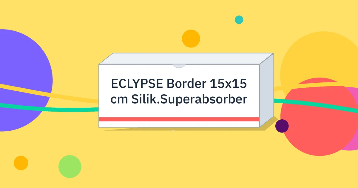 Symbolbild: Packung mit der Aufschrift ECLYPSE Border 15x15 cm Silik.Superabsorber (PZN 10257987) – Verfügbarkeit und Bezug in Apotheken in Frankfurt am Main
