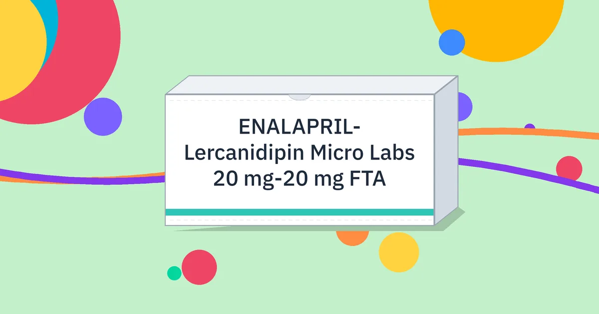 Symbolbild: Packung mit der Aufschrift ENALAPRIL-Lercanidipin Micro Labs 20 mg-20 mg FTA (PZN 15996672) – Verfügbarkeit und Bezug in Apotheken in Frankfurt am Main