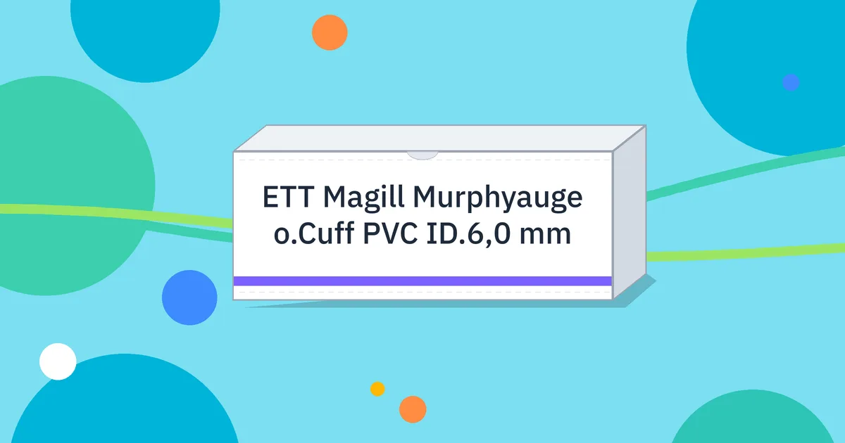 Symbolbild: Packung mit der Aufschrift ETT Magill Murphyauge o.Cuff PVC ID.6,0 mm (PZN 19120600) – Verfügbarkeit und Bezug in Apotheken in Frankfurt am Main
