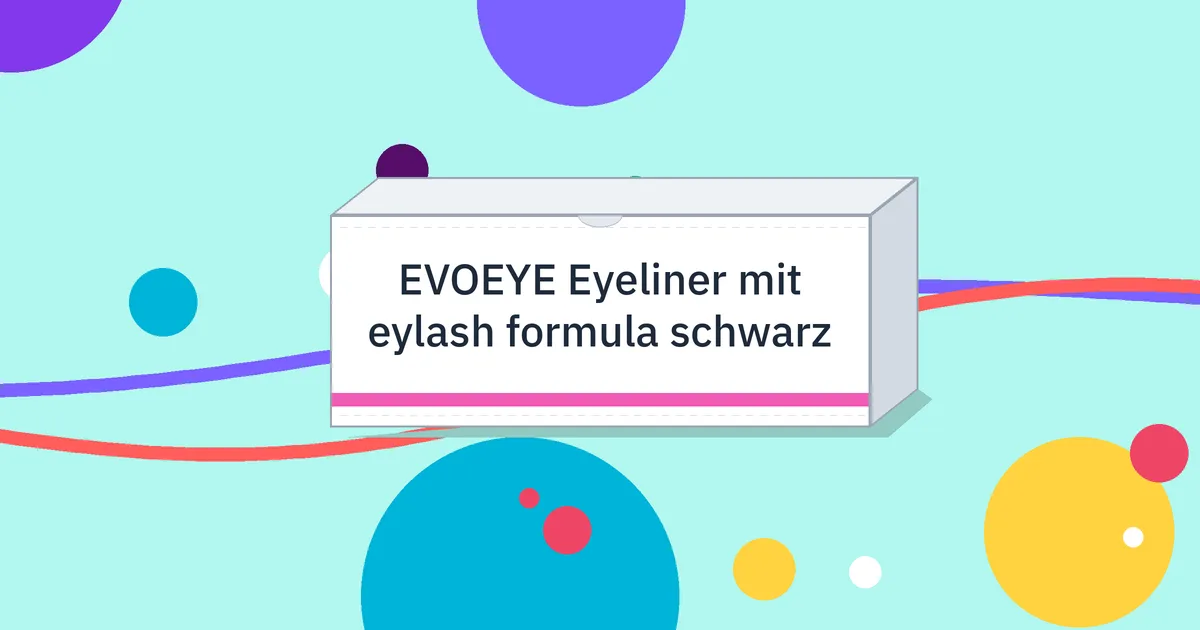 Symbolbild: Packung mit der Aufschrift EVOEYE Eyeliner mit eylash formula schwarz (PZN 13567398) – Verfügbarkeit und Bezug in Apotheken in Frankfurt am Main